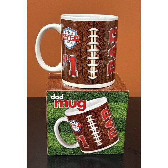 Unbranded | Dining | Dad Mug Coffee Cup Football Design In Box Mvp ...